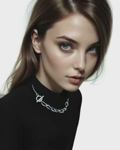 Offset Link Collar - Silver – Kase Study